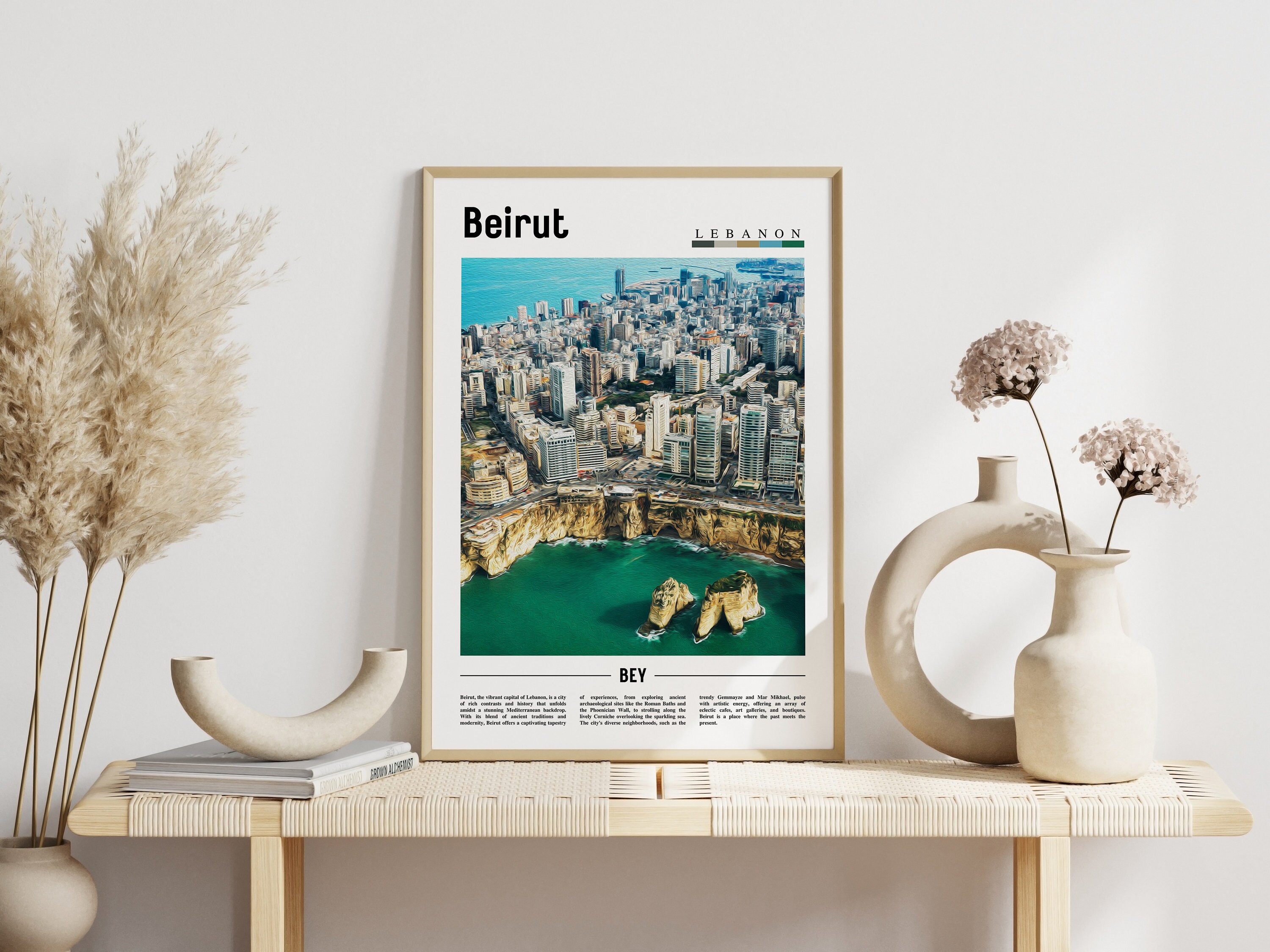 Beirut Poster, Beirut Print, Beirut Wall Art, Minimal Travel Print ...