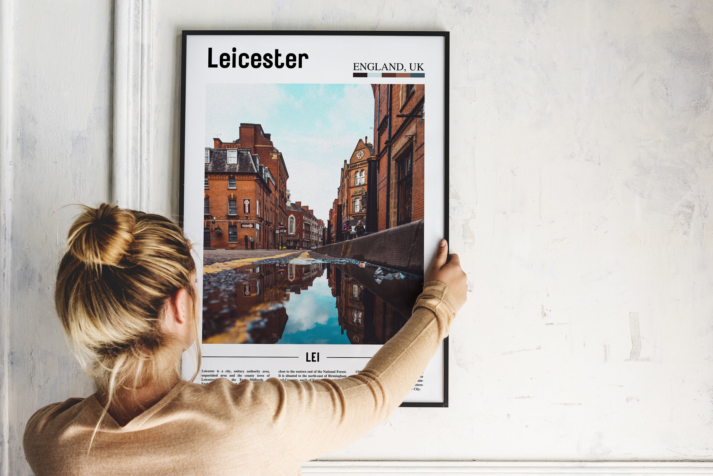 Leicester Print Leicester Poster Leicester Wall Art - Etsy France