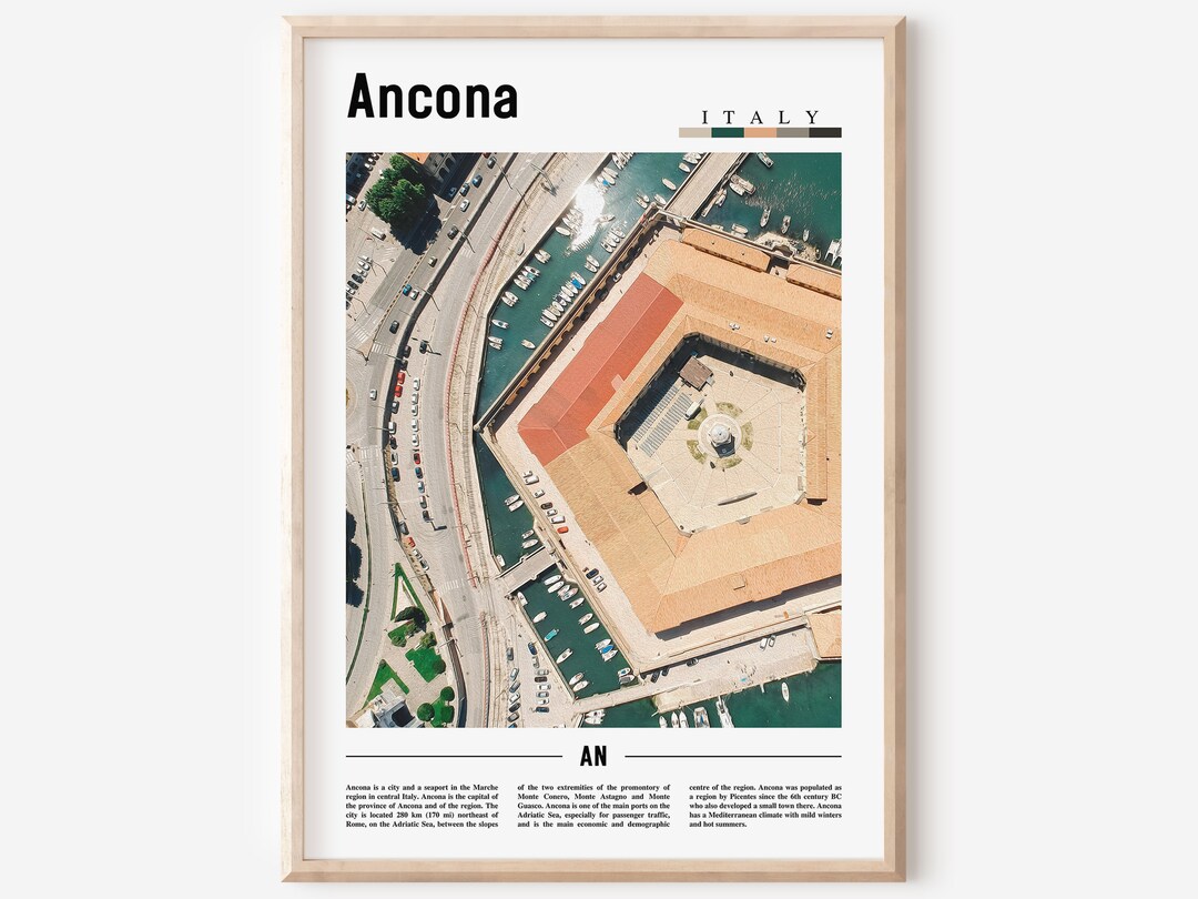 Ancona Print, Ancona Poster, Ancona Wall Art, Minimal Travel Print ...
