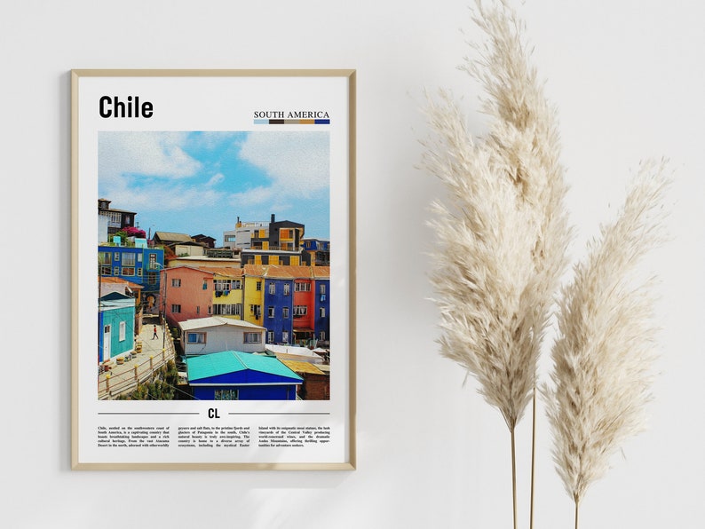 Chile Poster Chile Print Chile Wall Art South America - Etsy