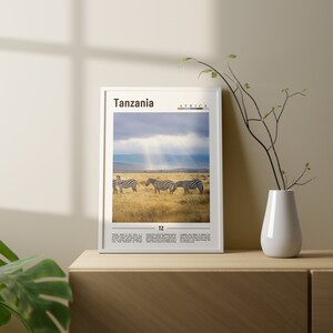 Tanzania Poster, Tanzania Print, Tanzania Wall Art, Minimal Travel ...