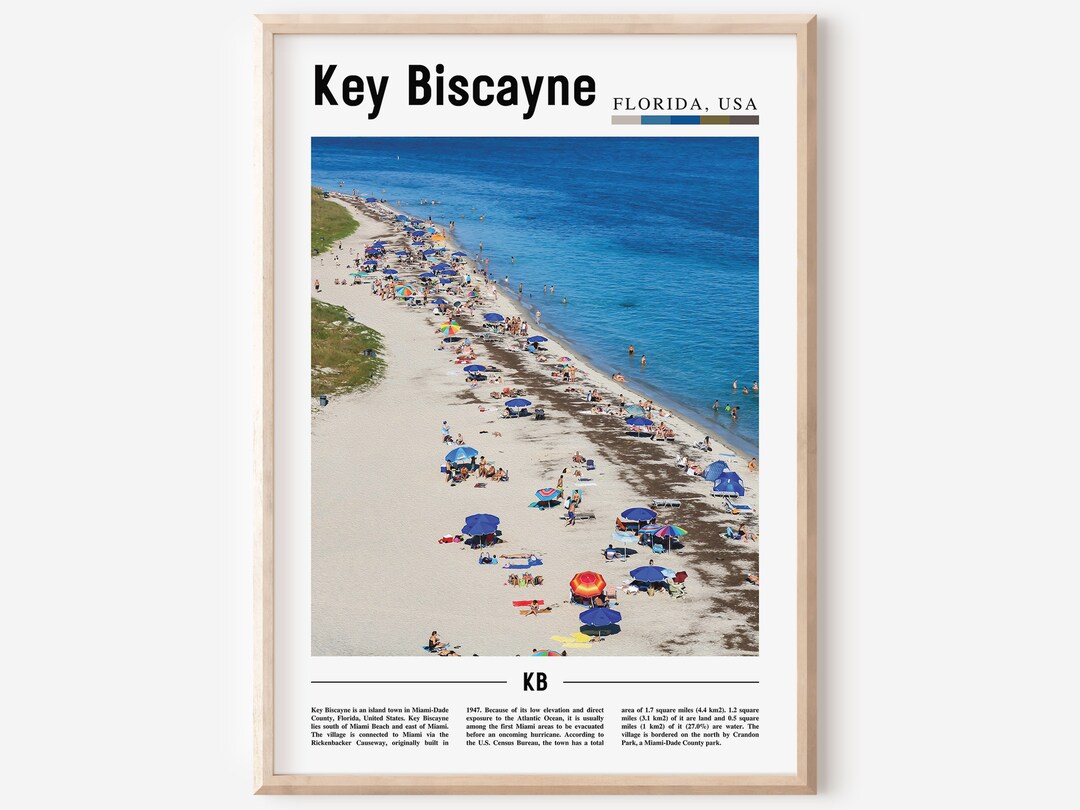 Key Biscayne Print, Key Biscayne Poster, Key Biscayne Wall Art, Oil ...