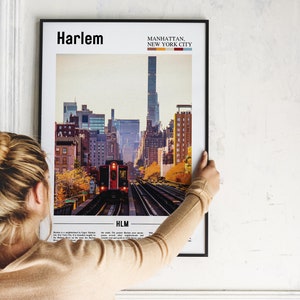 Harlem Print, Harlem Poster, Harlem Wall Art, Oil Painting Poster ...