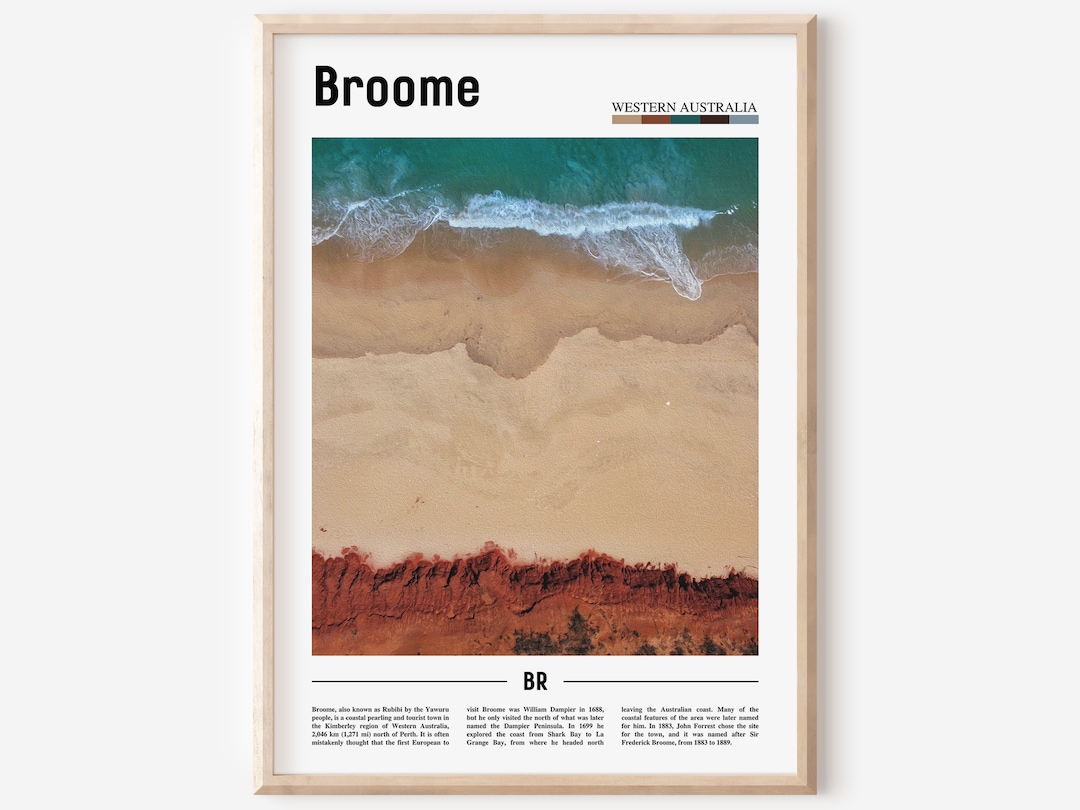 Broome Print, Broome Poster, Broome Wall Art, Minimal Travel Print ...