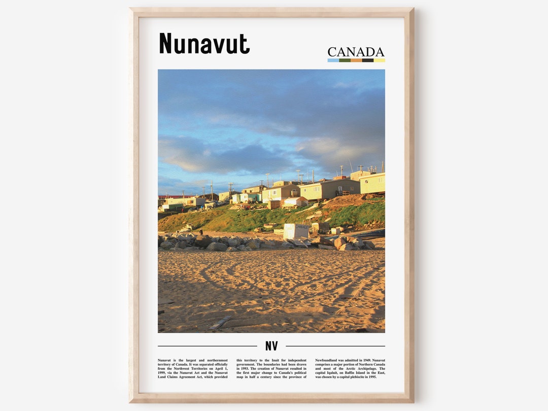 Nunavut Print, Nunavut Poster, Nunavut Wall Art, Oil Painting Poster ...