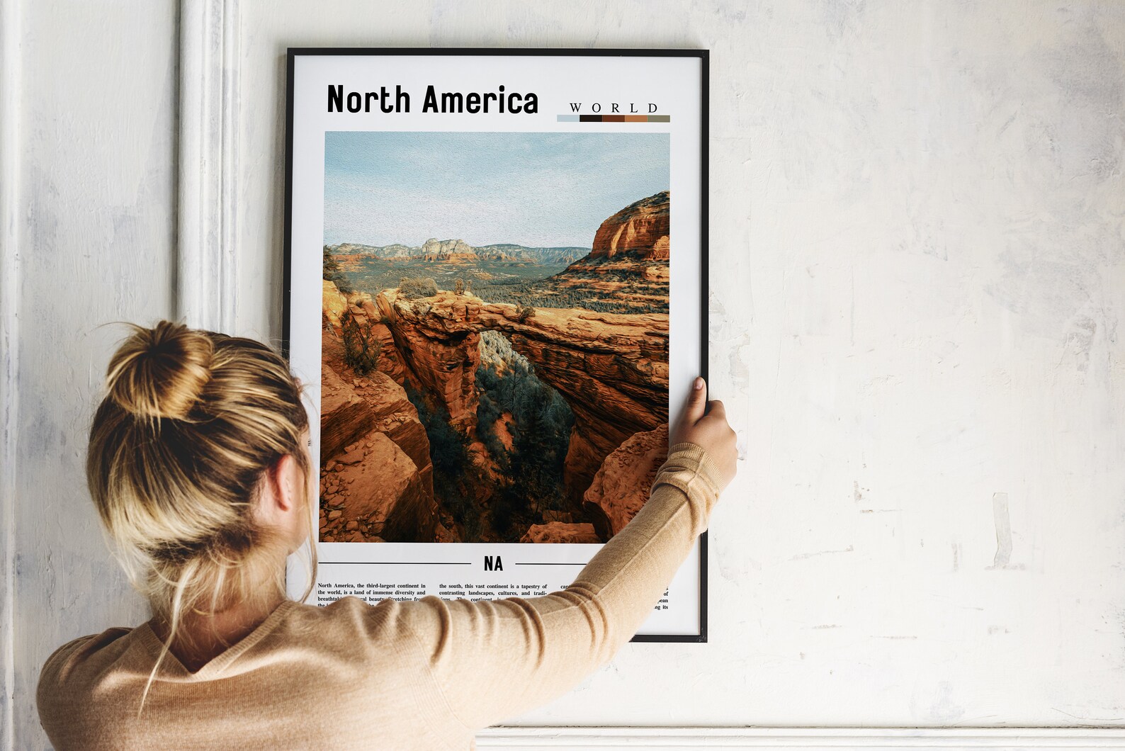 North America Poster, North America Print, North America Wall Art ...