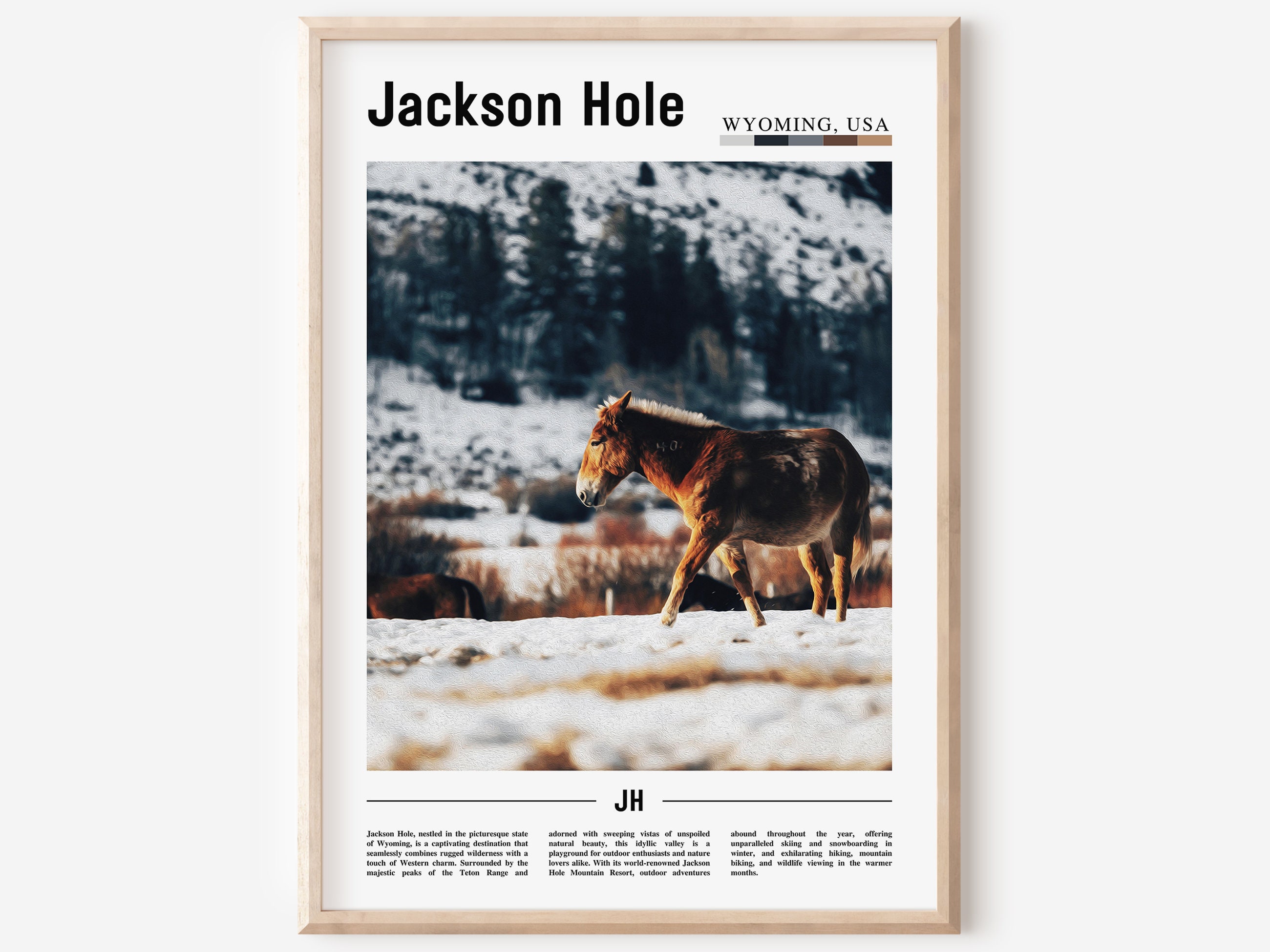 Jackson Hole Poster, Jackson Hole Print, Jackson Hole Wall Art, United ...