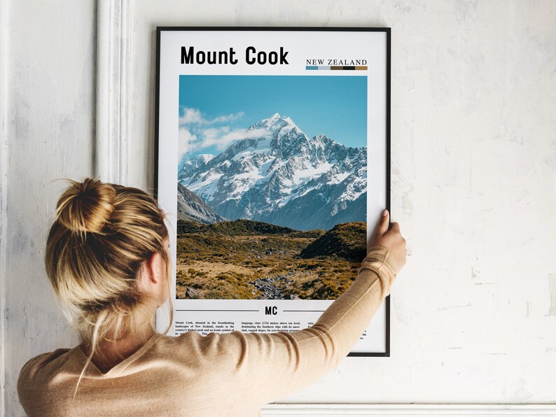 Mount Cook Poster Mount Cook Print Mount Cook Wall Art - Etsy