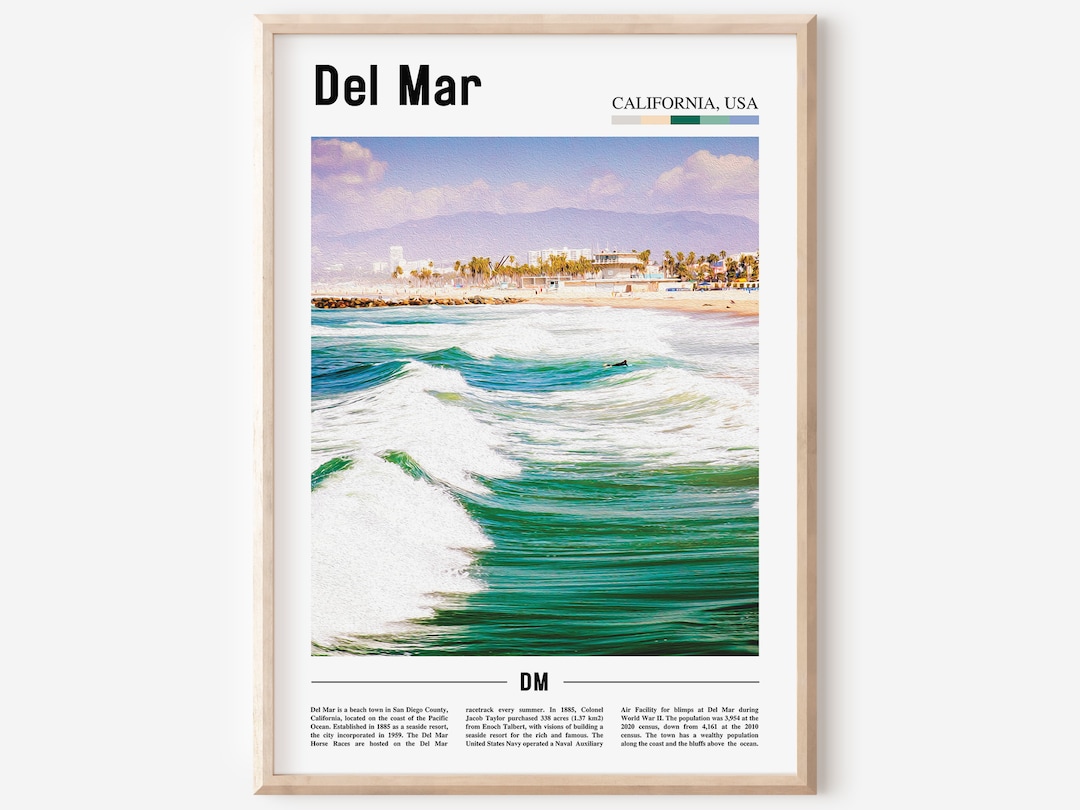 Del Mar Print, Del Mar Poster, Del Mar Wall Art, Oil Painting Poster ...