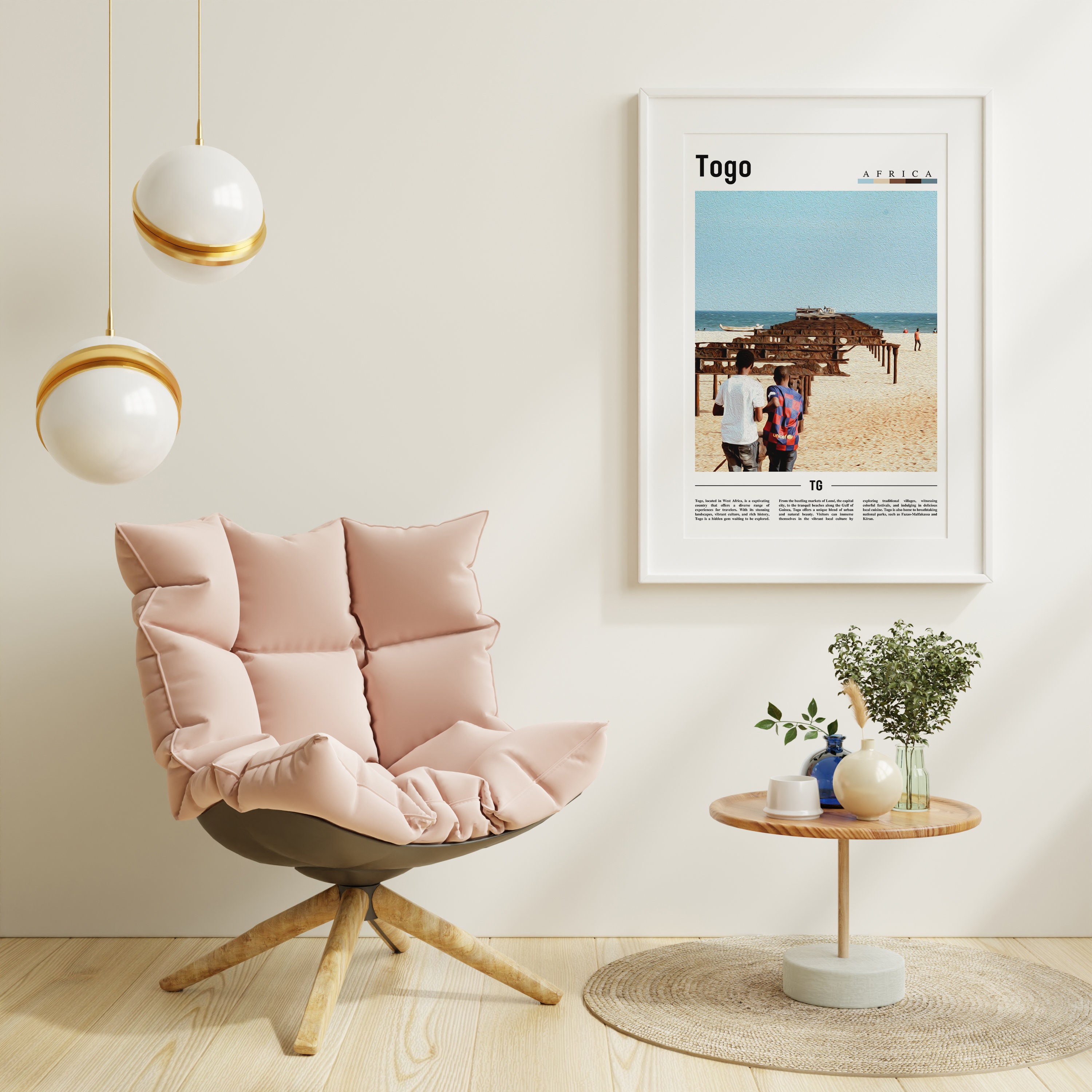 Togo Poster, Togo Print, Togo Wall Art, Minimal Travel Print, Travel ...