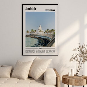 Jeddah Poster, Jeddah Print, Jeddah Wall Art, Minimal Travel Print ...