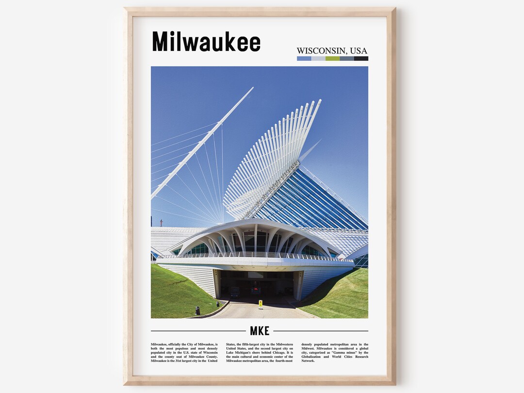 Milwaukee Print, Milwaukee Poster, Milwaukee Wall Art, Oil Painting ...