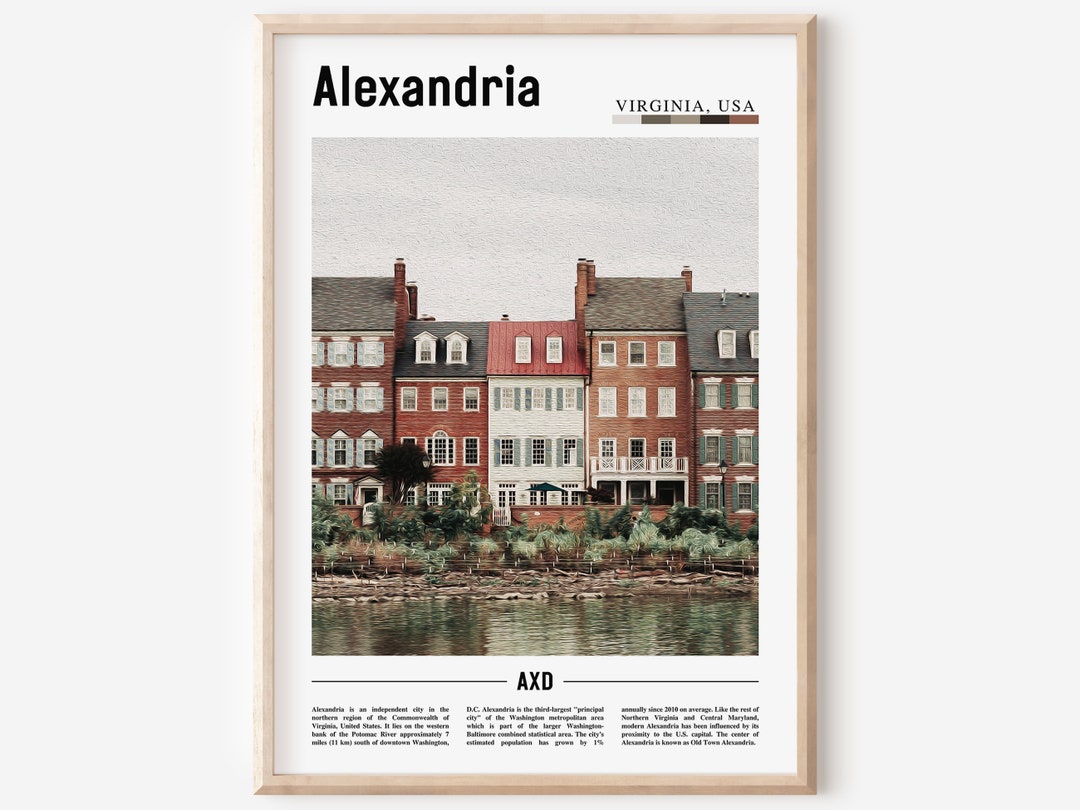 Alexandria Poster, Alexandria Print, Alexandria Wall Art, United States ...