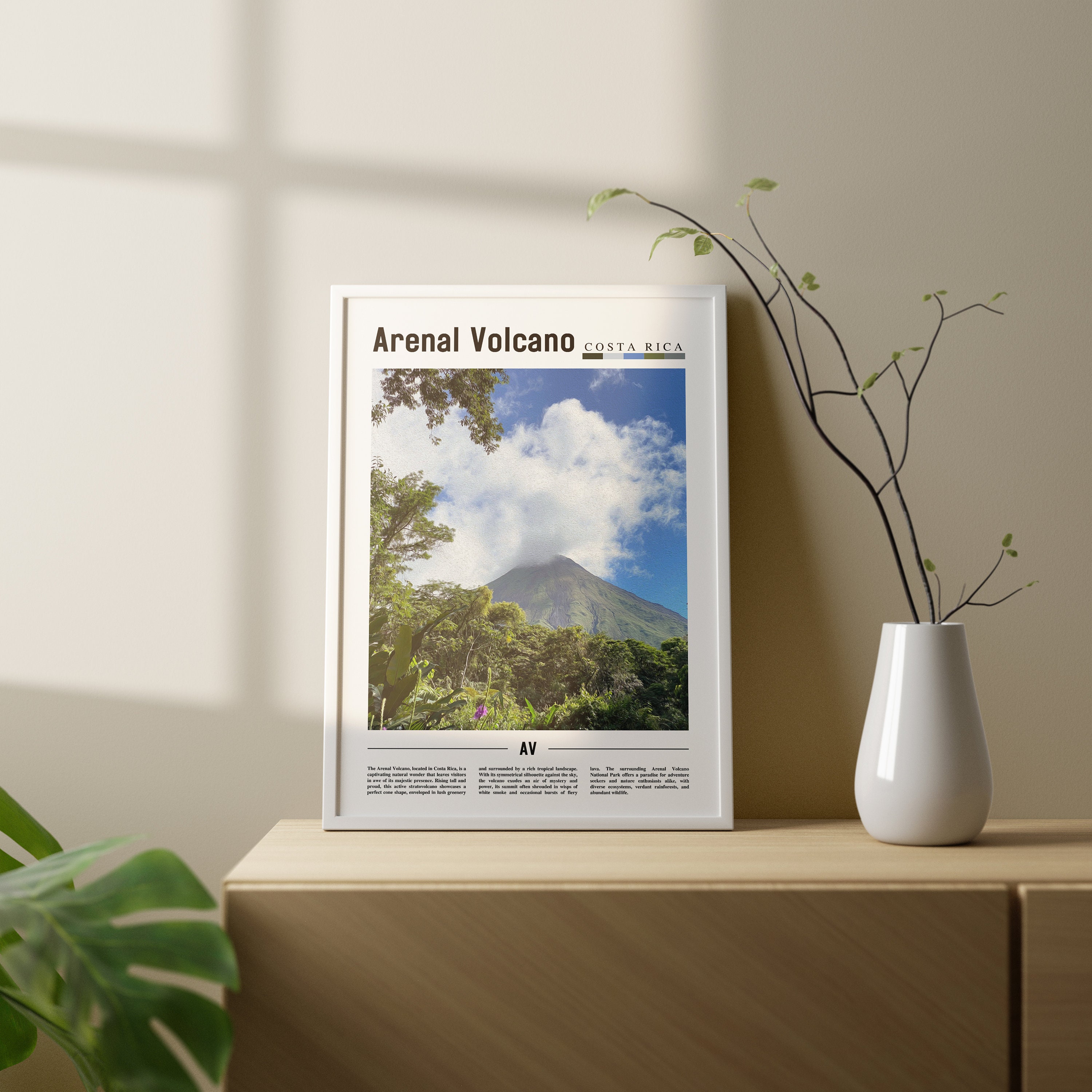 Arenal Volcano Poster Arenal Volcano Print Arenal Volcano - Etsy