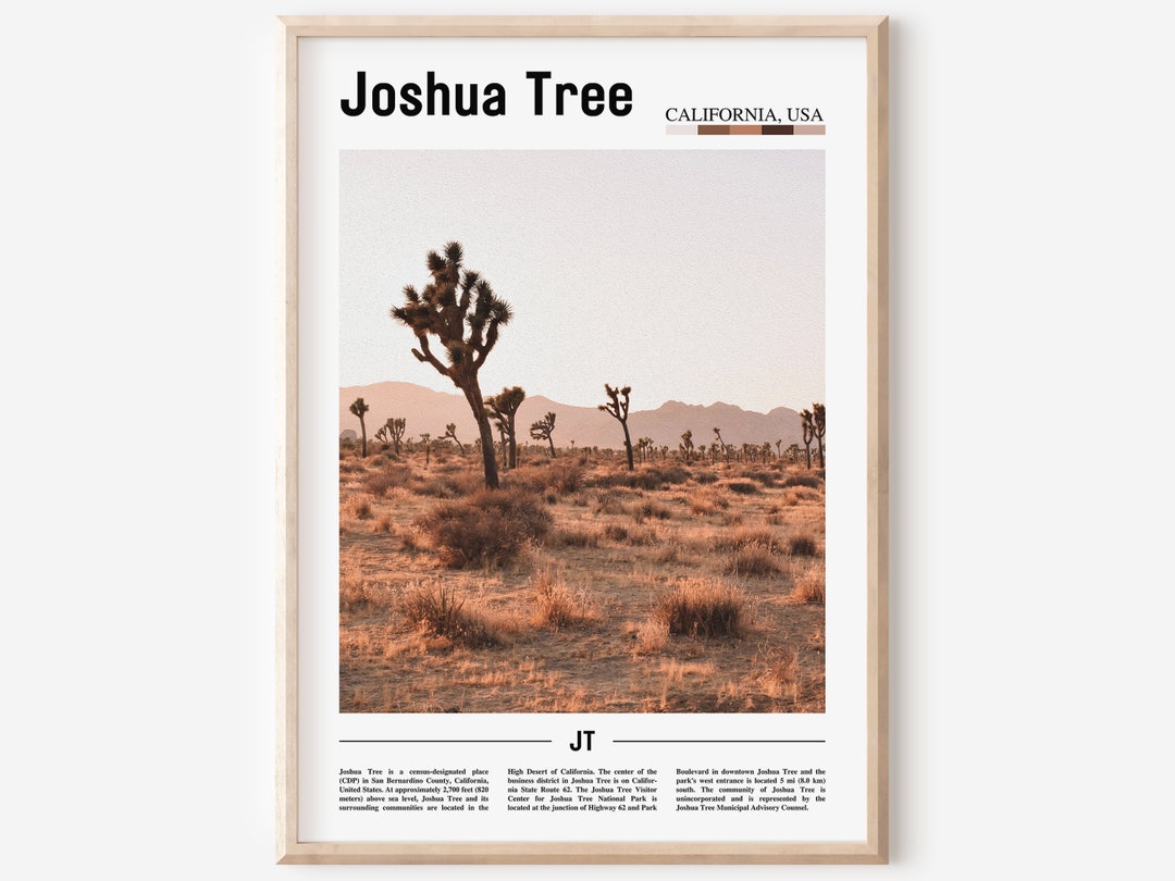 Joshua Tree Poster, Joshua Tree Print, Joshua Tree Wall Art, Minimal ...