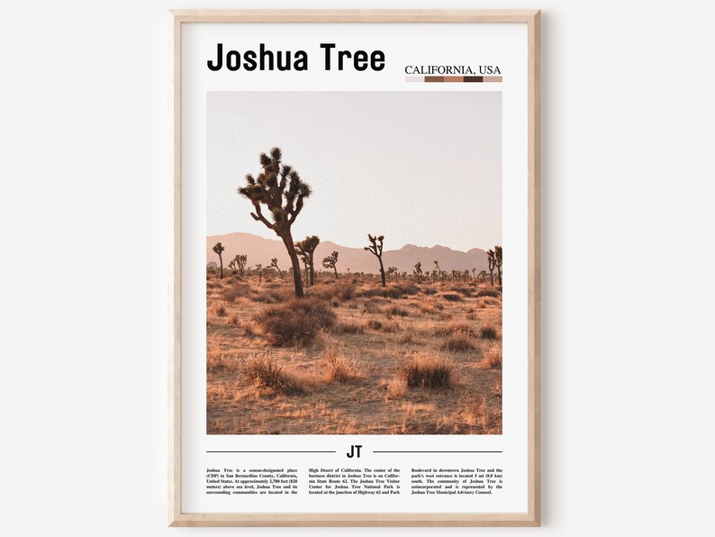 Joshua Tree Poster Joshua Tree Print Joshua Tree Wall Art - Etsy