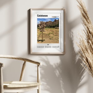 Calabasas Print, Calabasas Poster, Calabasas Wall Art, Minimal Travel ...