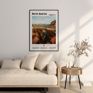 North America Poster, North America Print, North America Wall Art ...