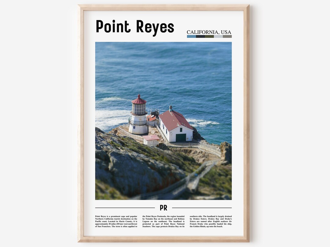 Point Reyes Print, Point Reyes Poster, Point Reyes Wall Art, Minimal ...
