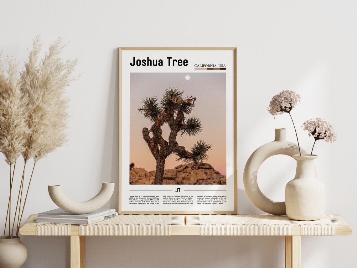 Joshua Tree Poster, Joshua Tree Print, Joshua Tree Wall Art, Minimal ...