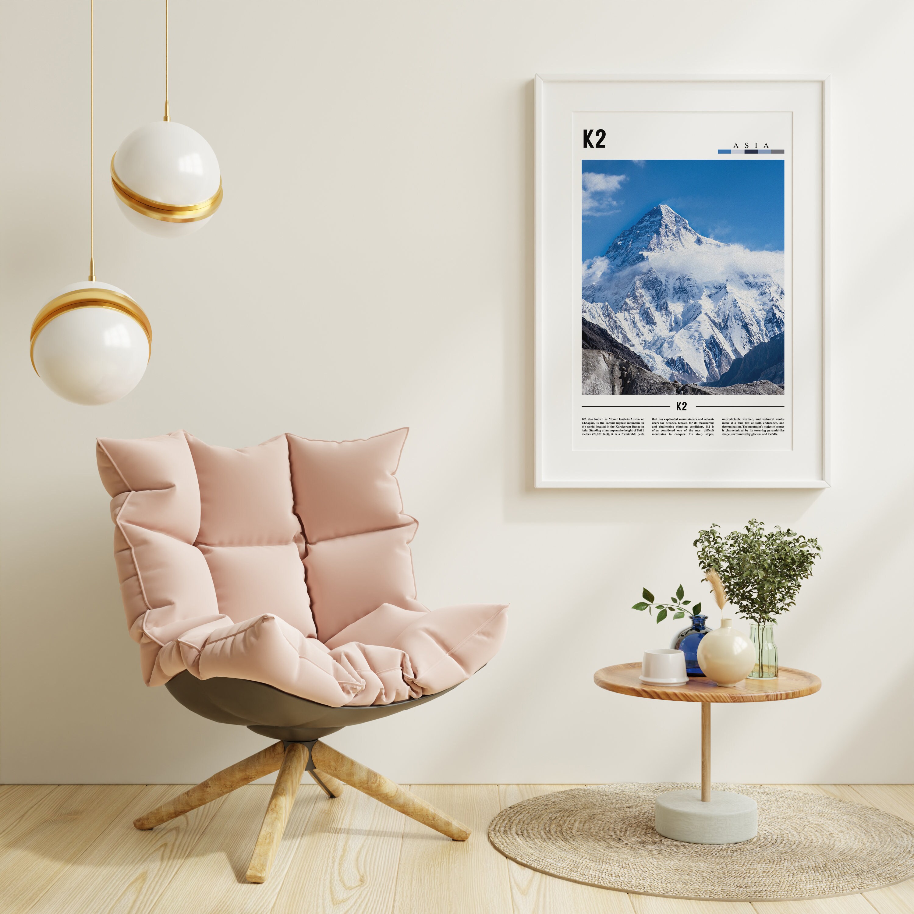 Affiche K2, impression K2, art mural K2, impression Asie, affiche Asie ...