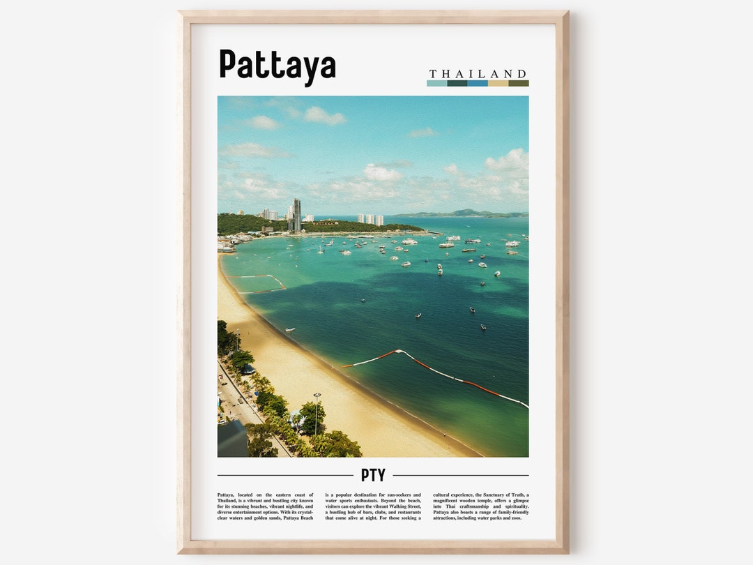 Pattaya Poster, Pattaya Print, Pattaya Wall Art, Asia Print, Asia ...