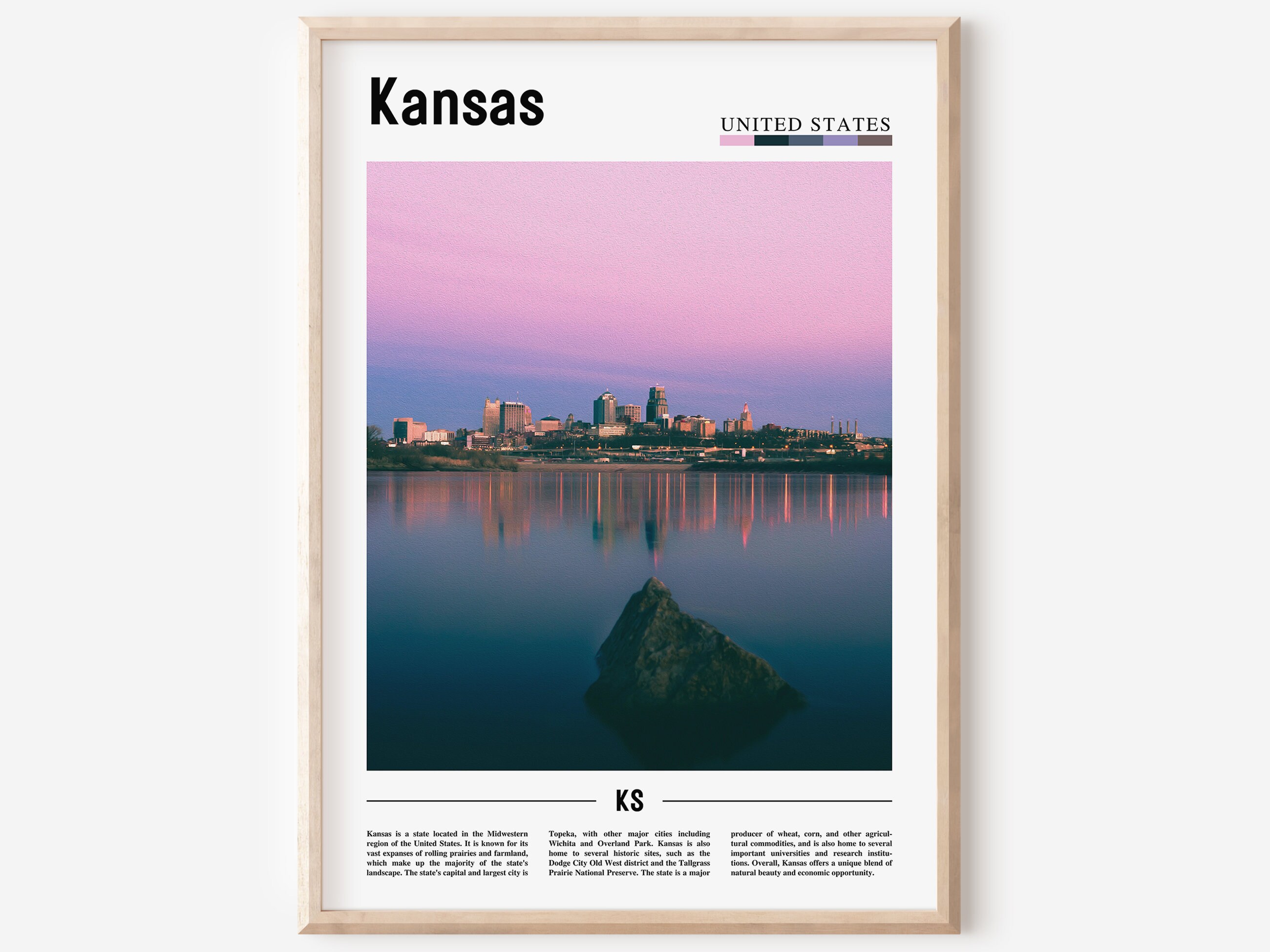 Kansas Poster, Kansas Print, Kansas Wall Art, United States Photo ...
