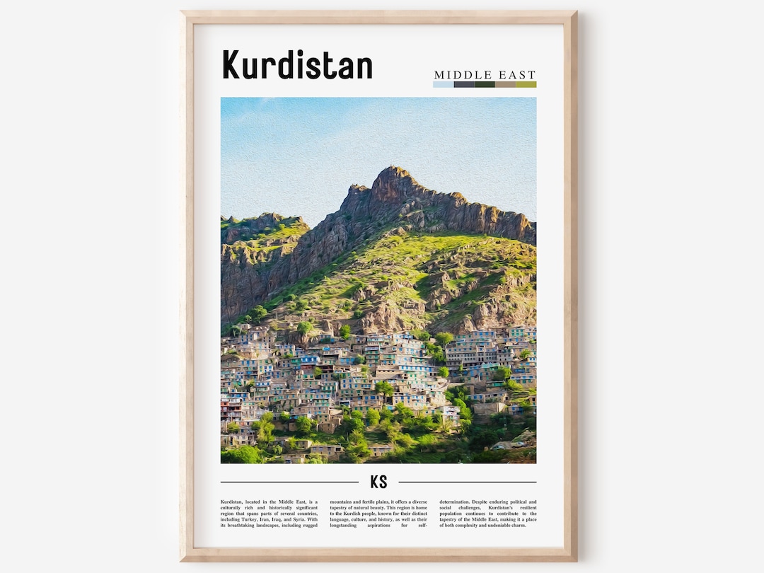 Kurdistan Poster, Kurdistan Print, Kurdistan Wall Art, Minimal Travel ...