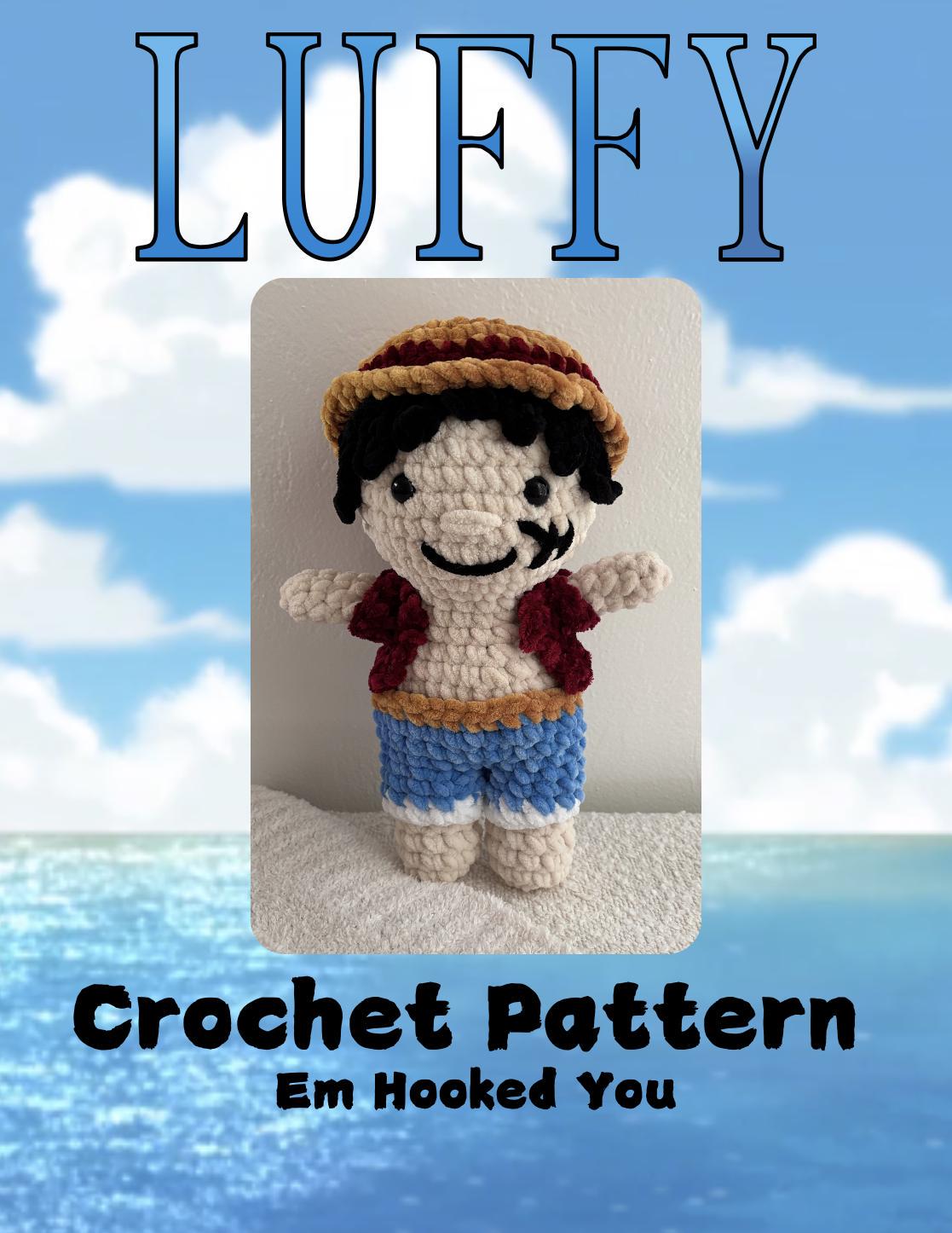 One Piece Luffy Crochet Pattern - Etsy
