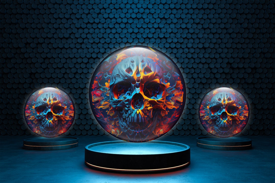 Calcomanías de calaveras / Calcomanías redondas recubiertas de - Etsy ...