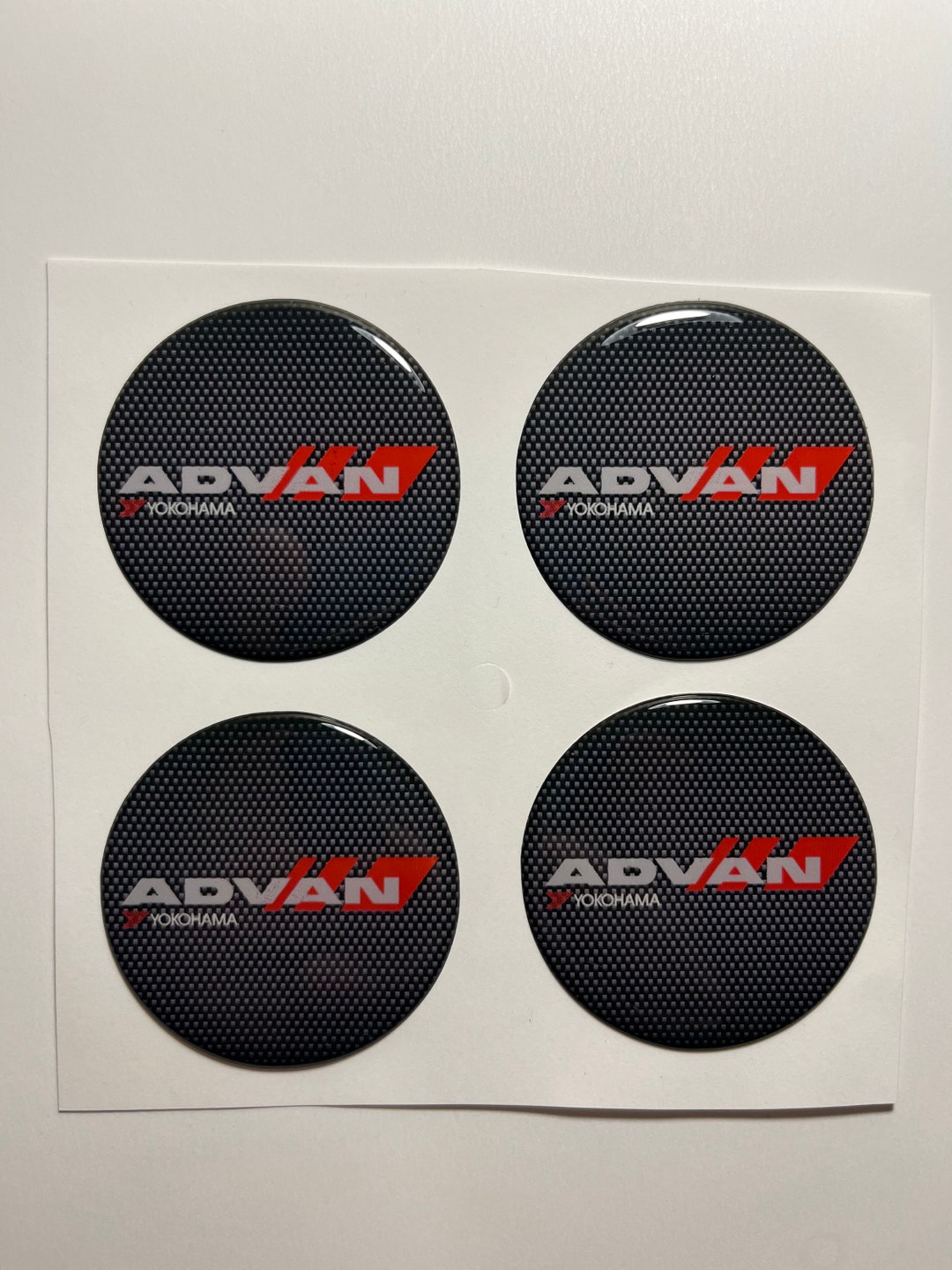 Advan Stickers Set of 4pcs Hand Made Premium Quality Silicone Coated Decals for Car Gas Tank ...