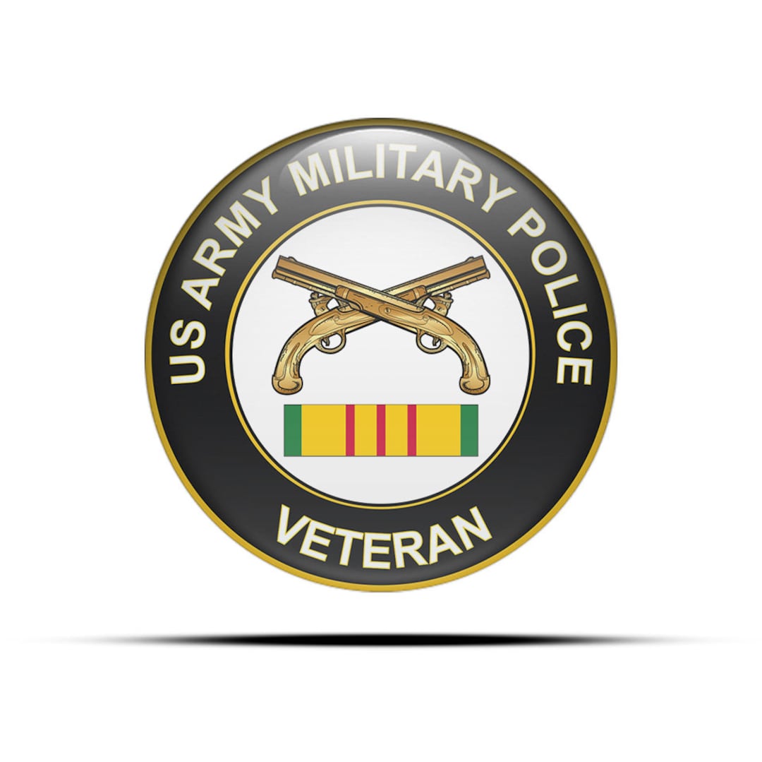 US Army MILITARY POLICE Veteran 3D Domed Emblem Badge Car Decal Laptop ...