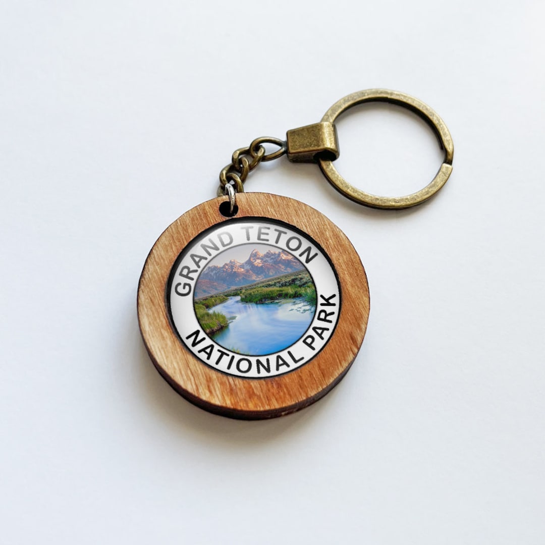 Grand Teton National Park Keychain 60mm Silicone Sticker Hand Made ...