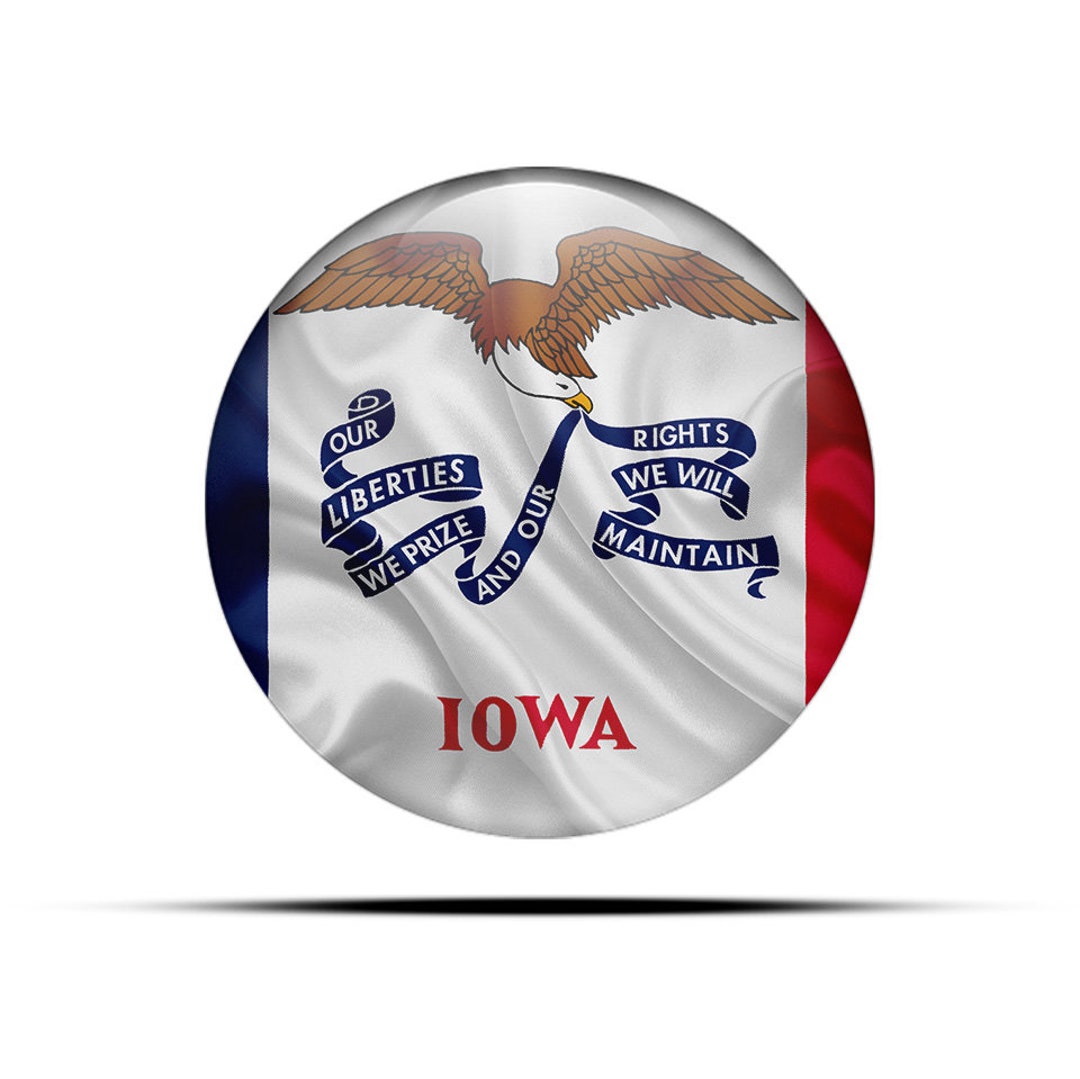 Iowa State Flag 3D Domed Badge Sticker Decal for Car Bumper Gas Tank ...