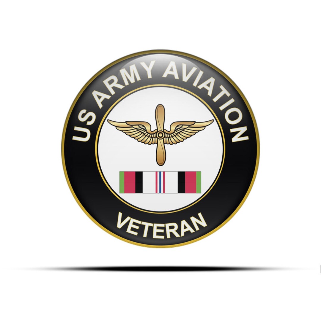 U.S. ARMY AVIATION VETERAN 3D Domed Emblem Badge Car Decal Laptop ...