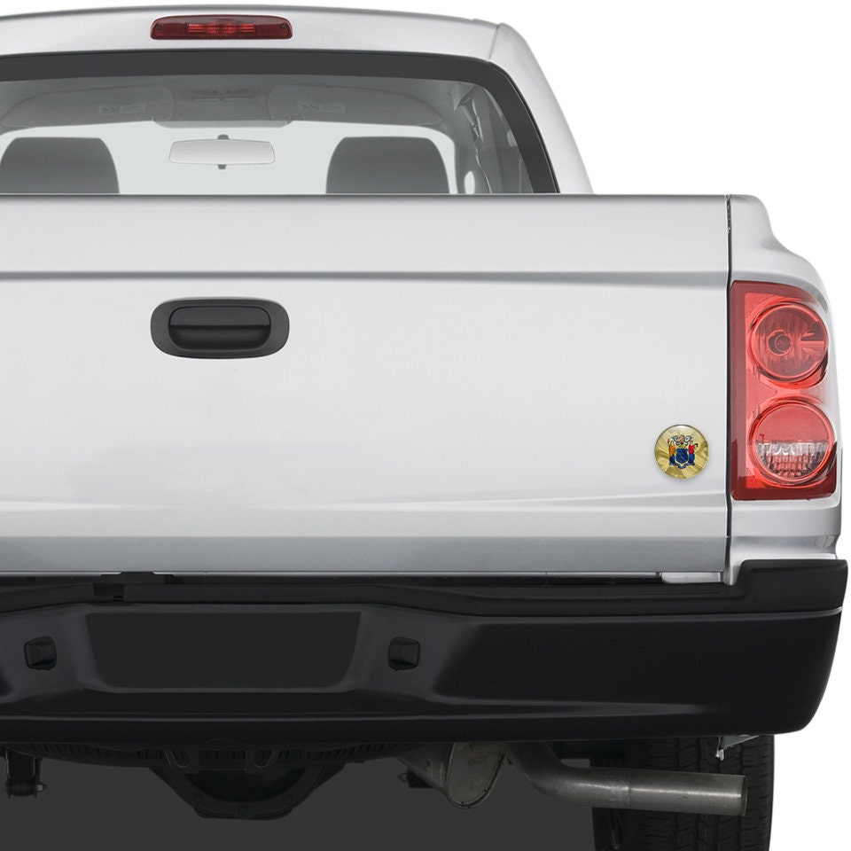 New Jersey State Flag 3D Domed Badge Sticker Decal for Car Bumper Gas ...