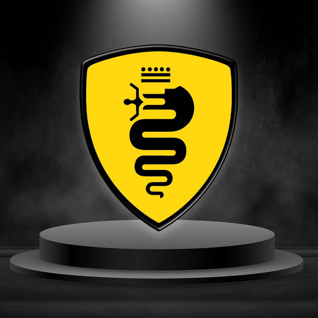 Alfa Romeo Sticker Hand Made Premium Quality Silicone Coated Side Badge ...