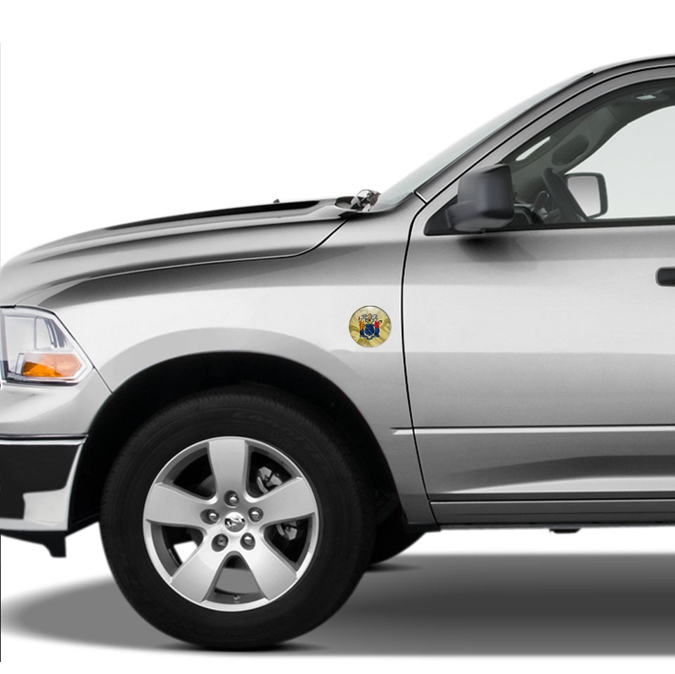 New Jersey State Flag 3D Domed Badge Sticker Decal for Car Bumper Gas ...