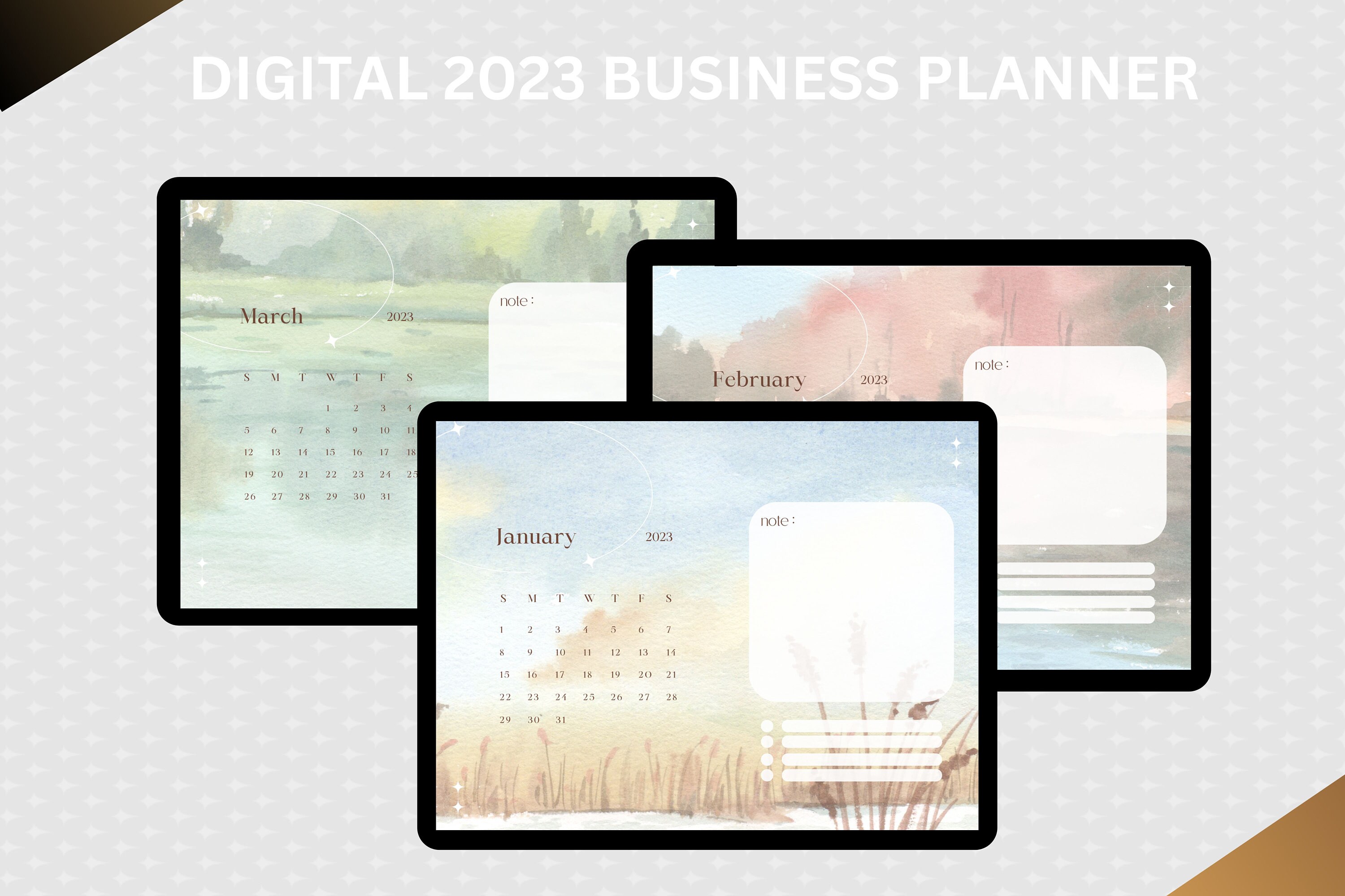Digital Download Calendar Planner, Digital 2023 Calendar Planner ...