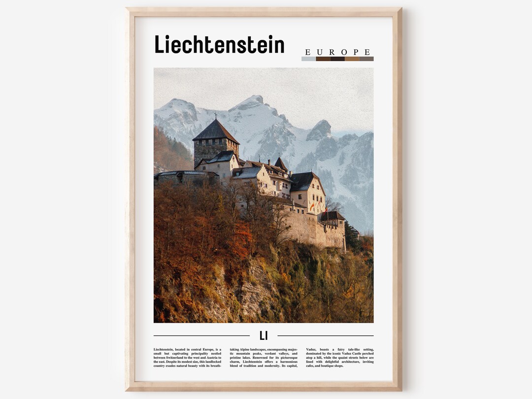 Liechtenstein Poster, Liechtenstein Print, Liechtenstein Wall Art ...
