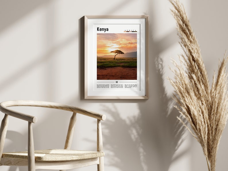 Kenya Poster, Kenya Print, Kenya Wall Art, Minimal Travel Print, Travel ...