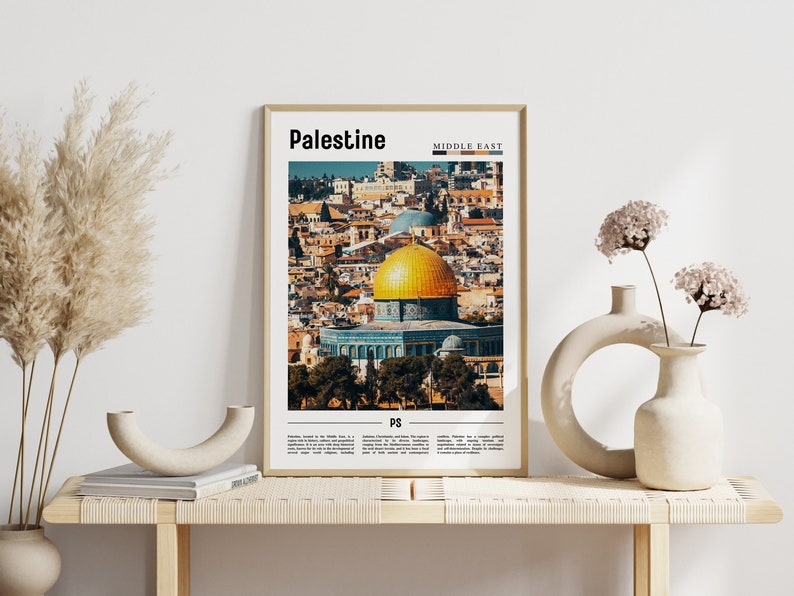 Palestine Poster, Palestine Print, Palestine Wall Art, Minimal Travel ...