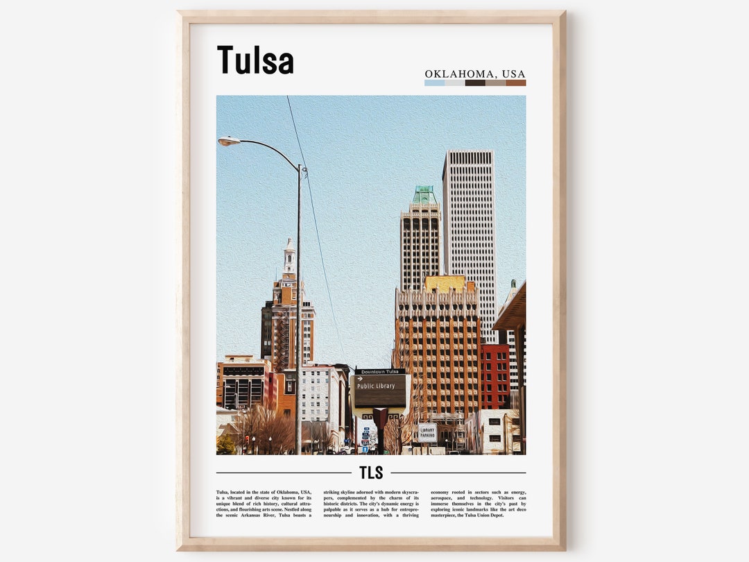 Tulsa Poster, Tulsa Print, Tulsa Wall Art, United States Photo, United ...