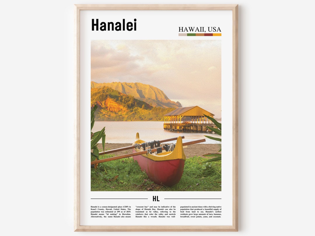 Hanalei Print, Hanalei Poster, Hanalei Wall Art, United States Photo ...