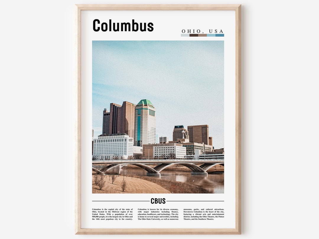 Columbus Poster, Columbus Print, Columbus Wall Art, United States Photo ...