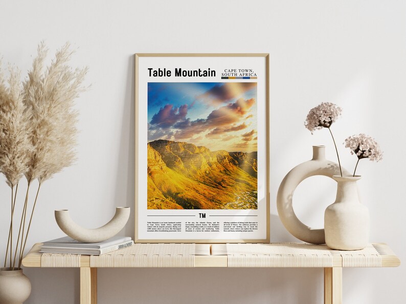 Table Mountain Poster, Table Mountain Print, Table Mountain Wall Art ...