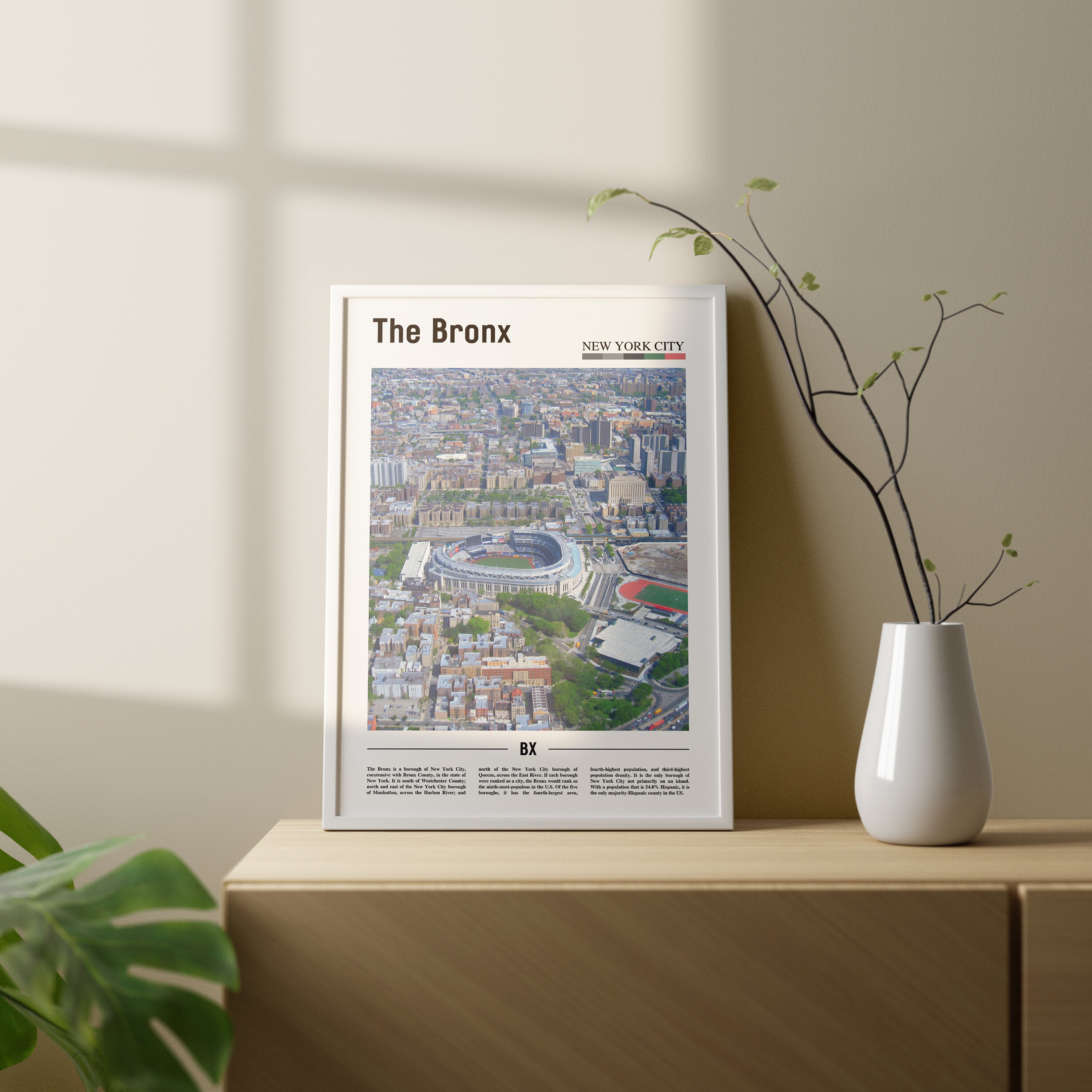 The Bronx Print, the Bronx Poster, the Bronx Wall Art, Oil Painting ...