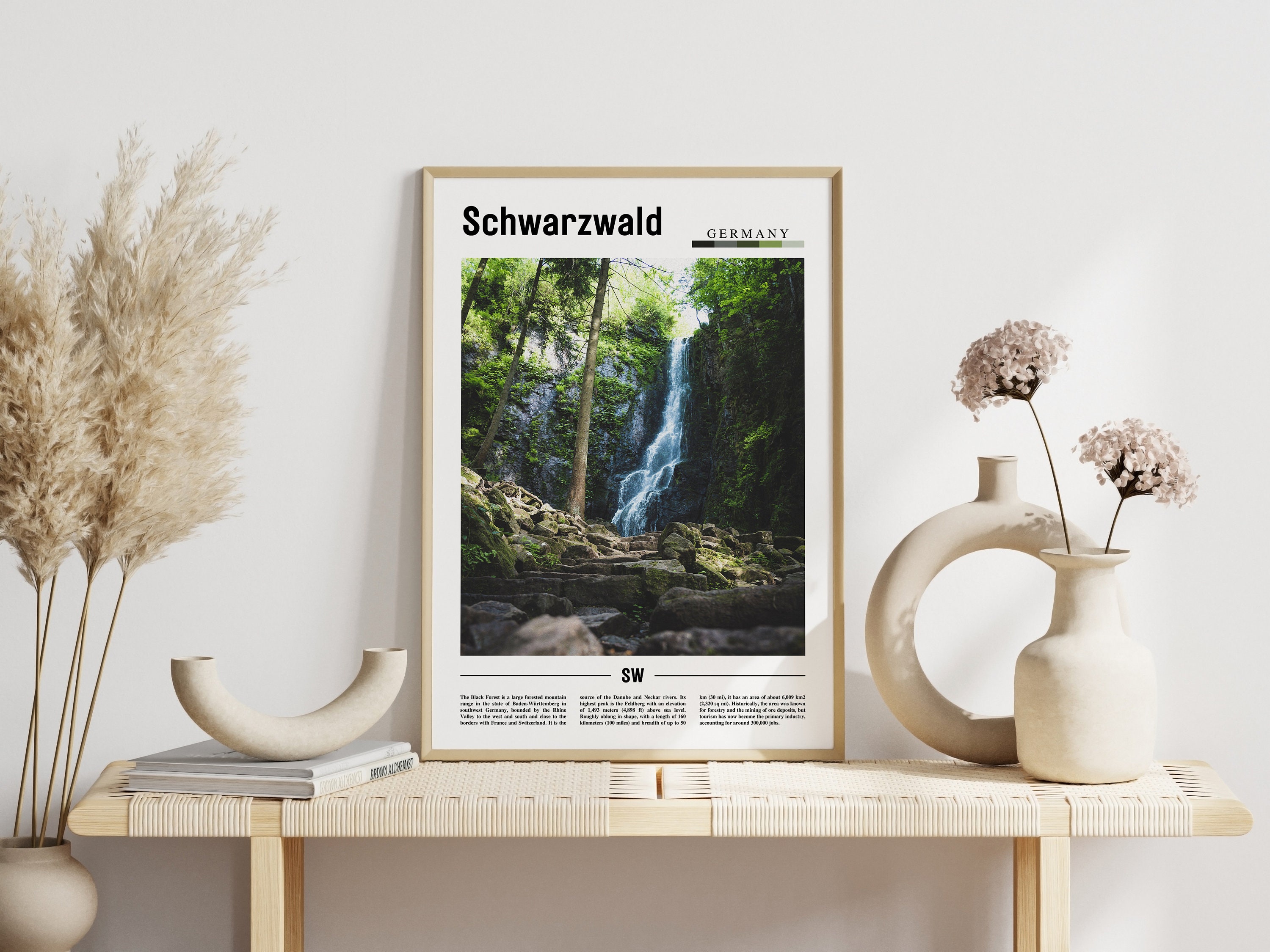 Schwarzwald Print, Schwarzwald Poster, Schwarzwald Wall Art, Minimal ...