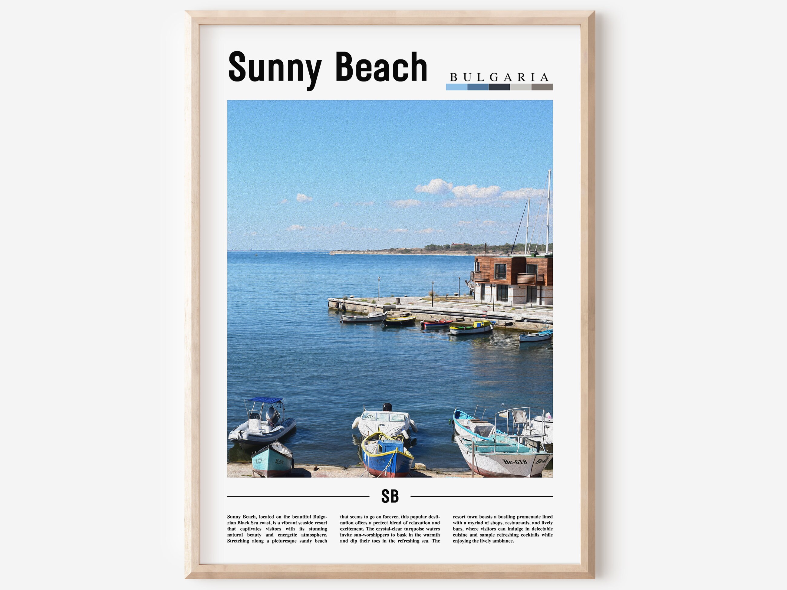 Sunny Beach Poster, Sunny Beach Print, Sunny Beach Wall Art, Europe ...