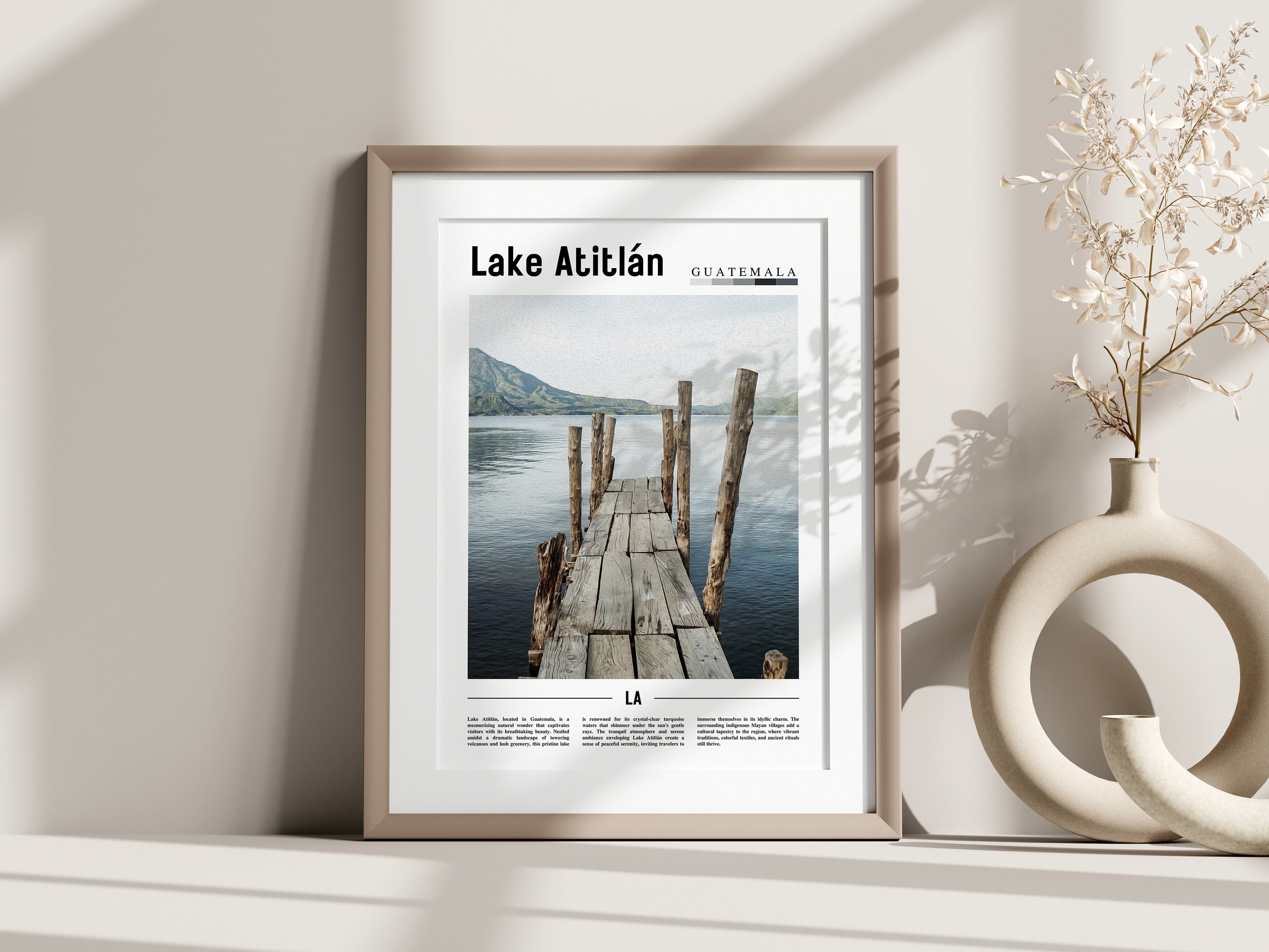 Lake Atitlán Poster Lake Atitlán Print Lake Atitlán Wall - Etsy